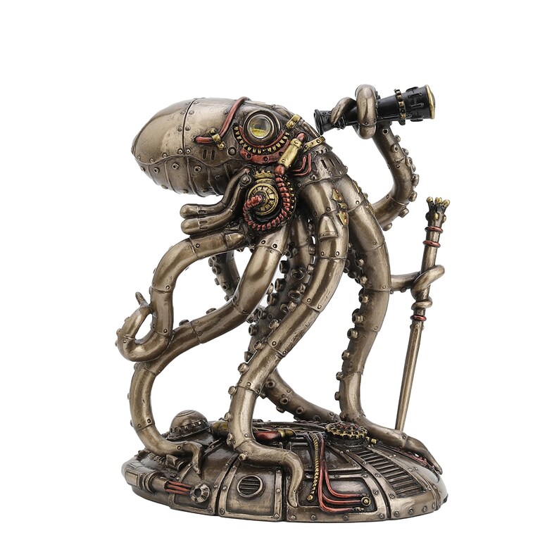 Steampunk Seabed Hiker Octopus Statue Decor - Etsy