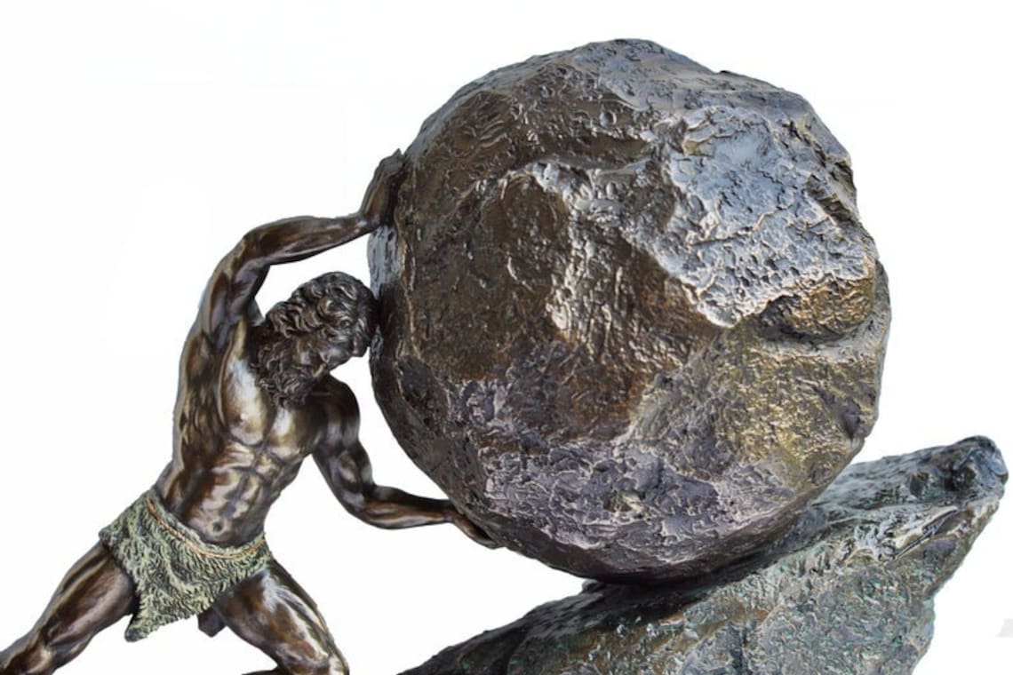 Sisyphus Figur Statue Sisyphus der den ewigen Boulder - Etsy