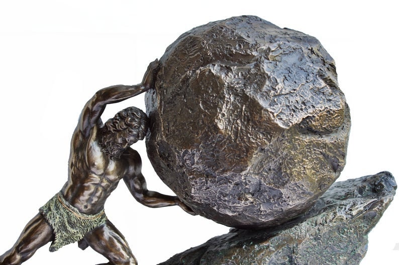 Sisyphus Figurine Statue Sisyphus Who Pushes the Eternal - Etsy UK