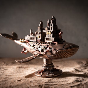 Steampunk Galactic Colony Whale Statue, Steampunk Art - Etsy