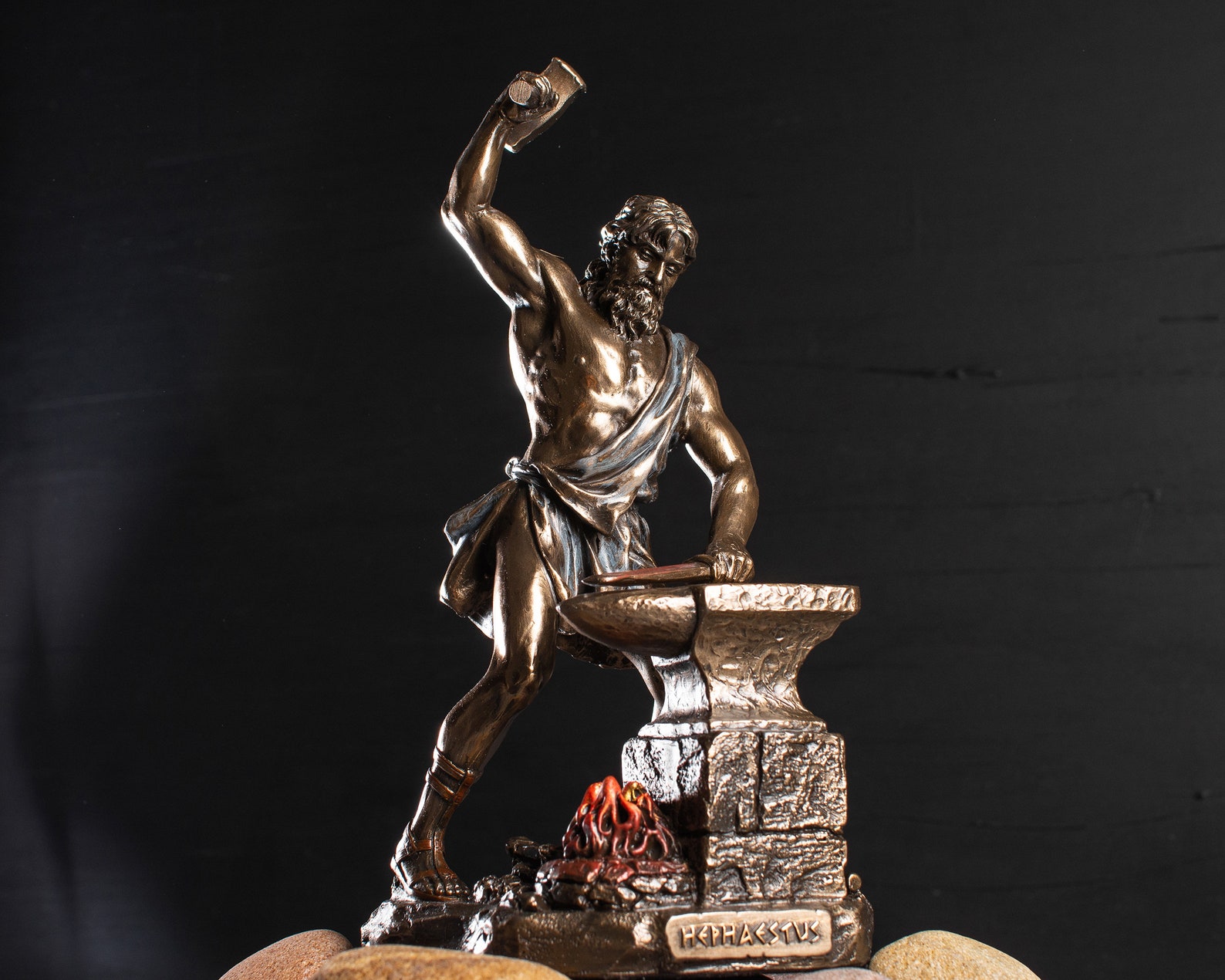 Hephaestus Statue: Greek God of Fire, Cold Cast Bronze Sculpture - Etsy