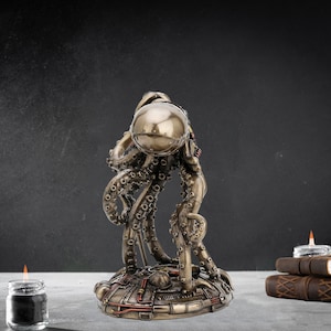 Steampunk Seabed Hiker Octopus Statue Decor - Etsy