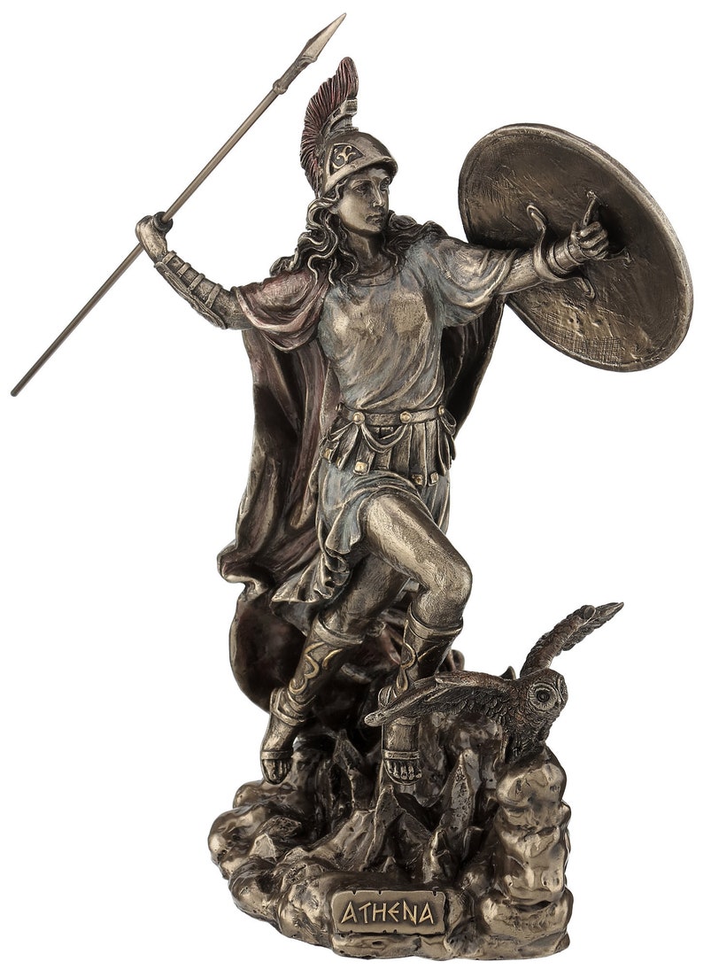 Cold Cast Bronze Greek Goddess Athena Statue: Wisdom and War - Etsy