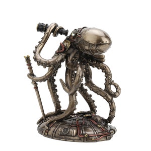 Steampunk Seabed Hiker Octopus Statue Decor - Etsy
