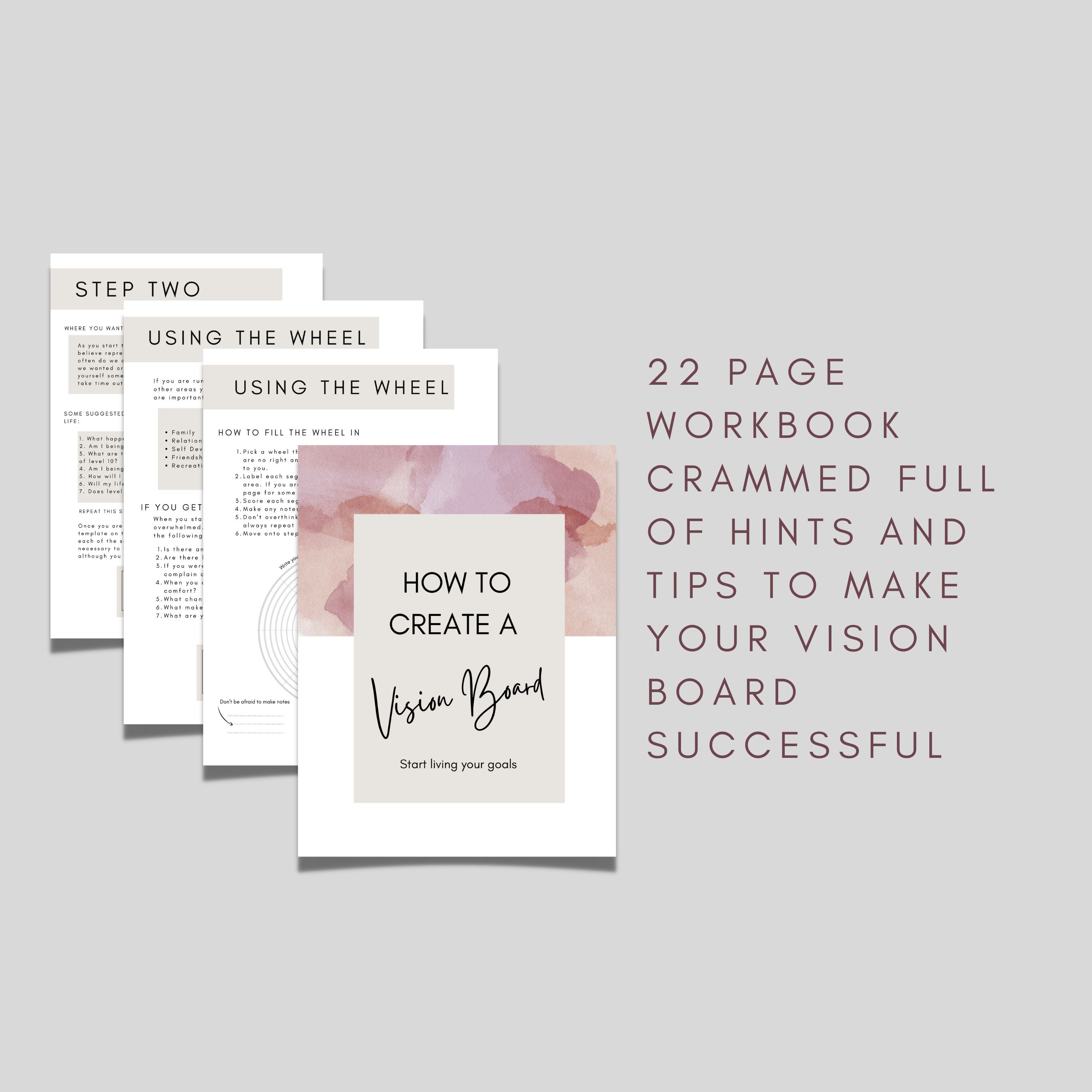 Digital Vision Board Template and Vision Board Kit. Everything You Need ...
