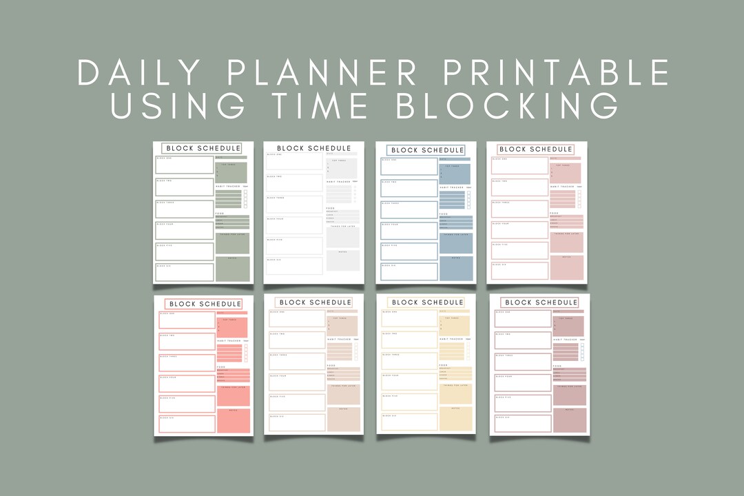 Daily Planner Printable: a Daily, Hourly Planner Using the Time ...