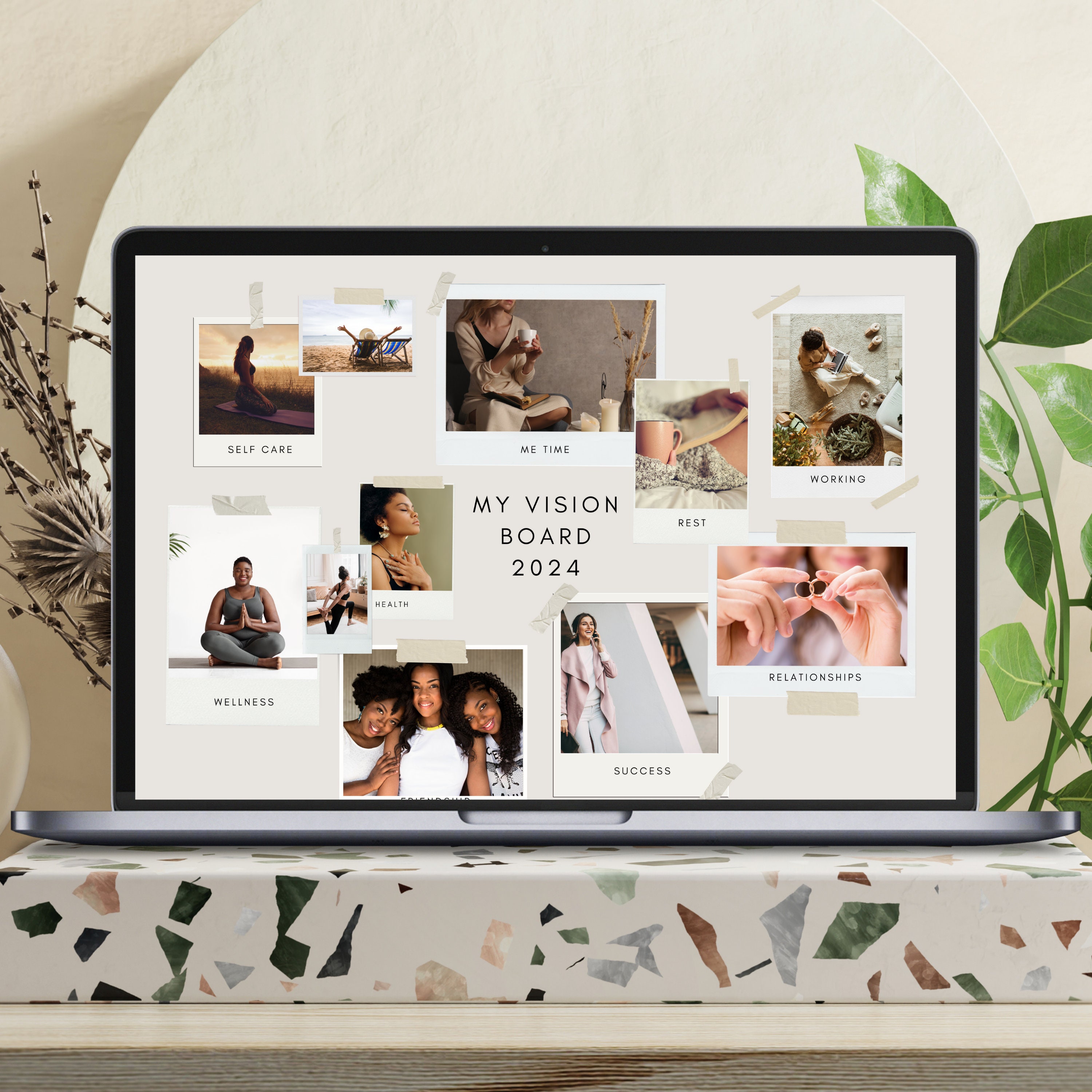 Digital Vision Board Template and Vision Board Kit. Everything You Need ...