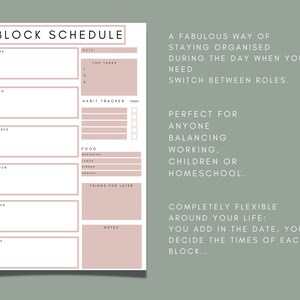 Block Schedule Printable Planner Bundle. an Undated Daily | Etsy