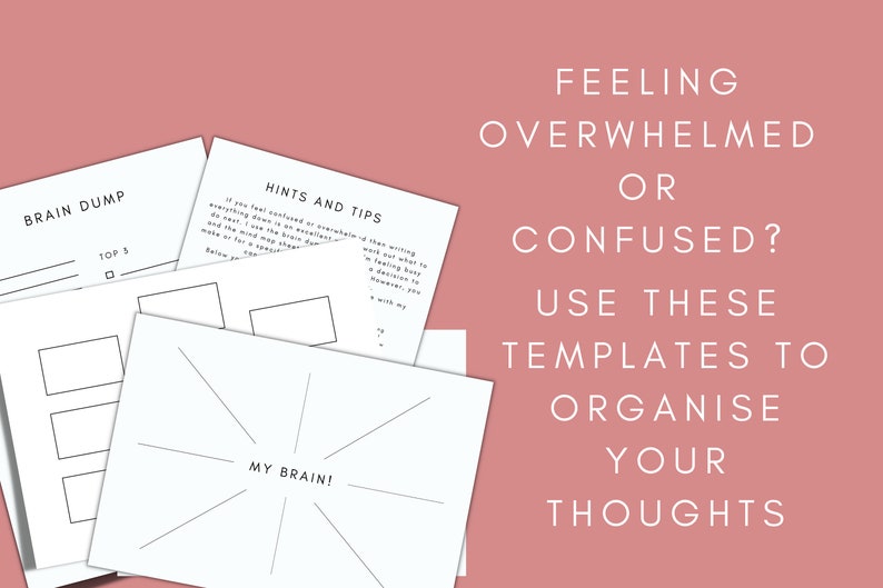 Brain Dump Printable, Mind Mapping and Brainstorm Template. A Complete ...