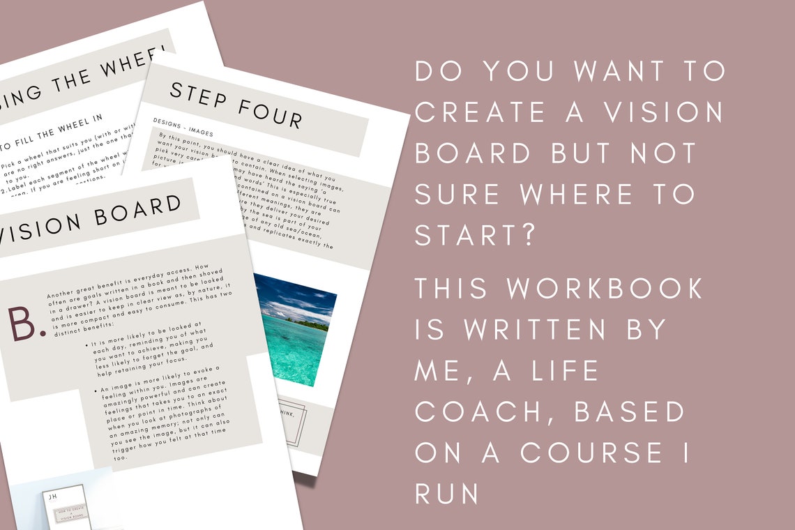 Create Your Own Vision Board Course, Includes: Printable Affirmation ...