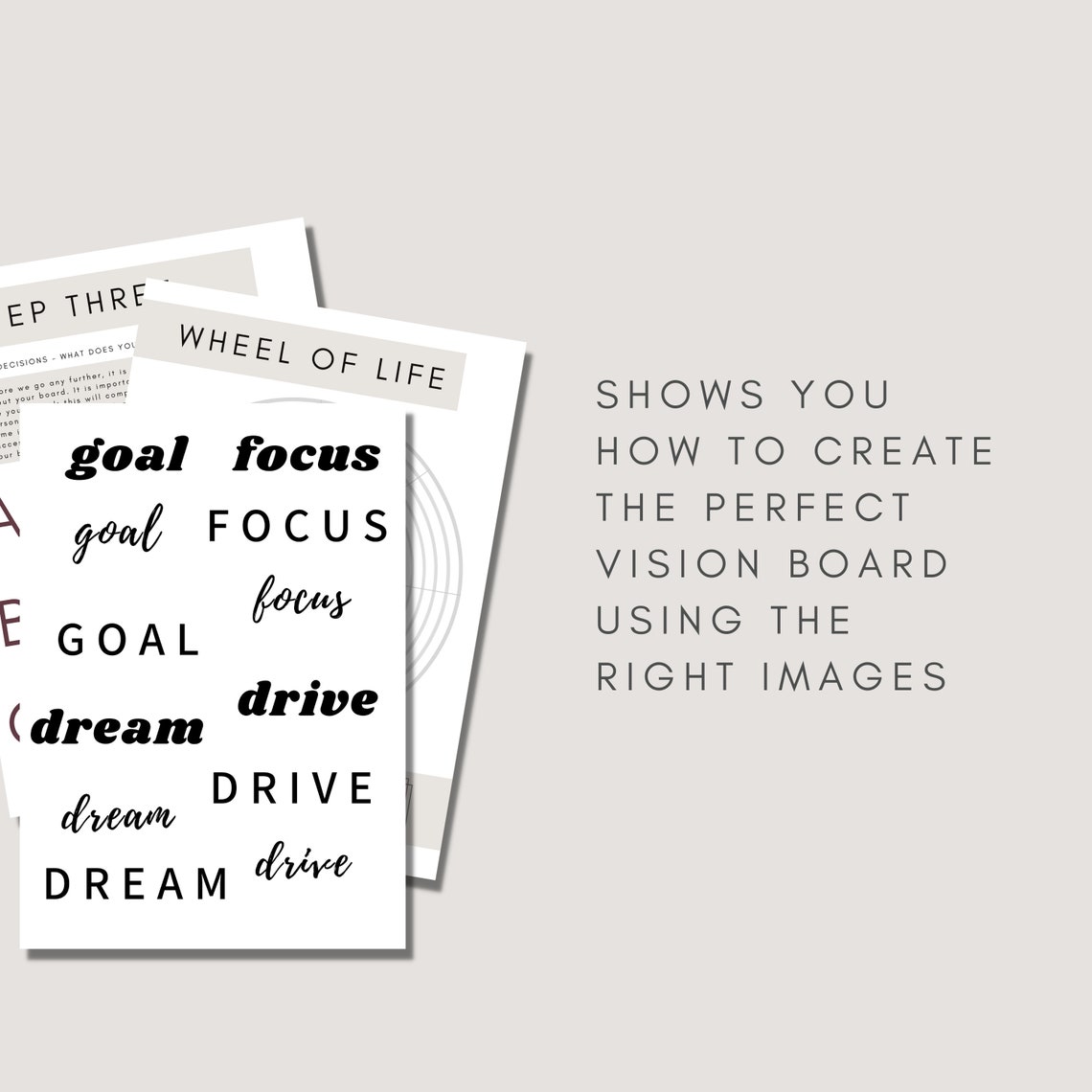Create Your Own Vision Board Course, Includes: Printable Affirmation ...