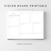 Simple and Easy to Use Vision Board Template: 4 Printables Included in ...