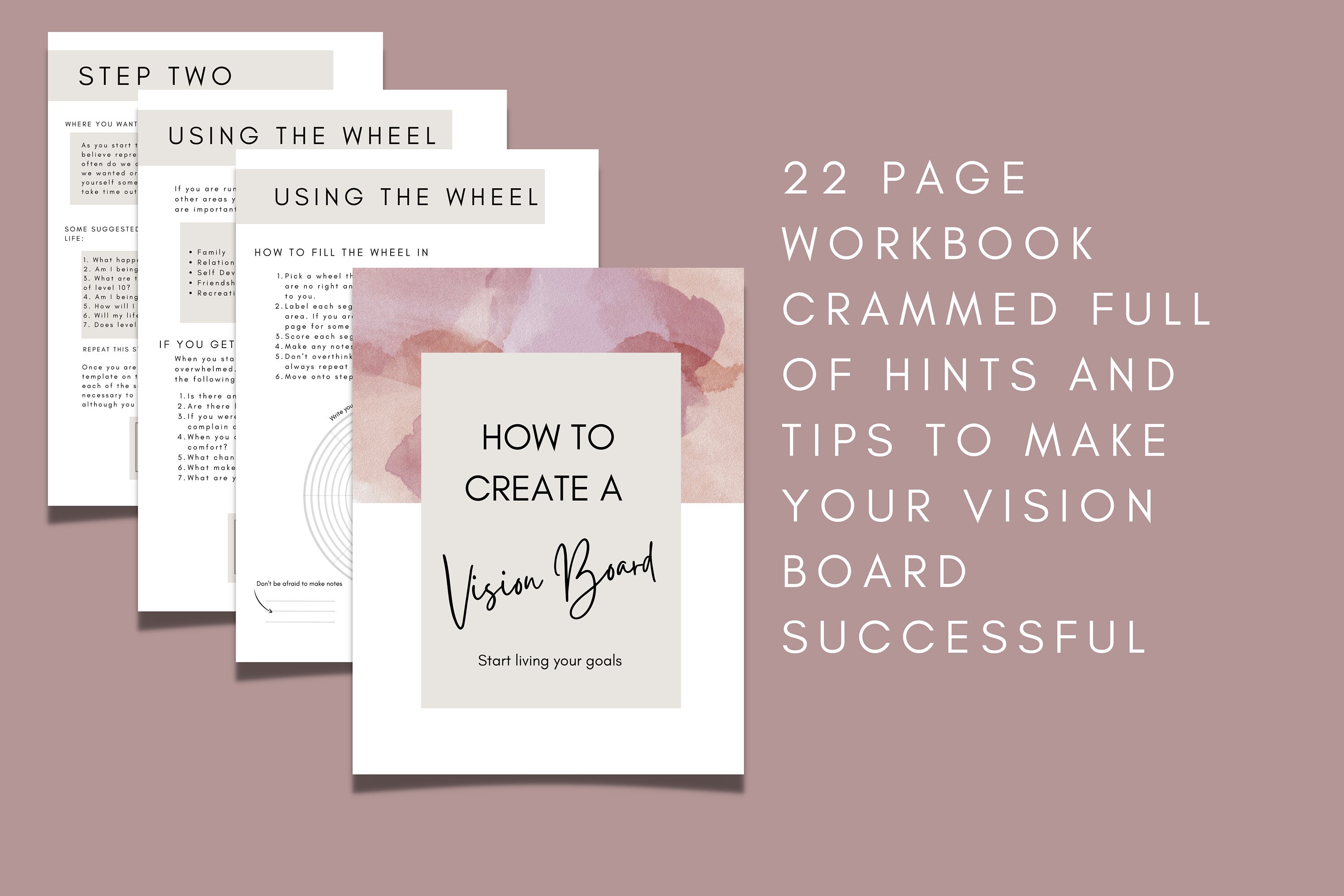 Create Your Own Vision Board Course, Includes: Printable Affirmation ...