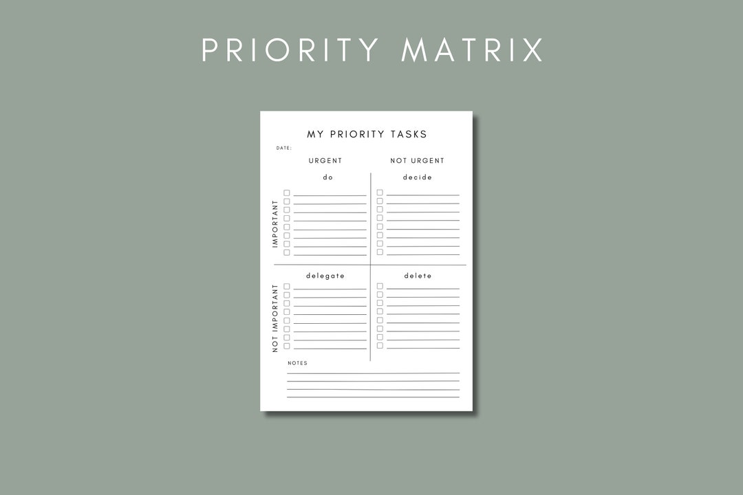 Use This Priority Matrix to Prioritise Your Tasks. the Task Matrix ...
