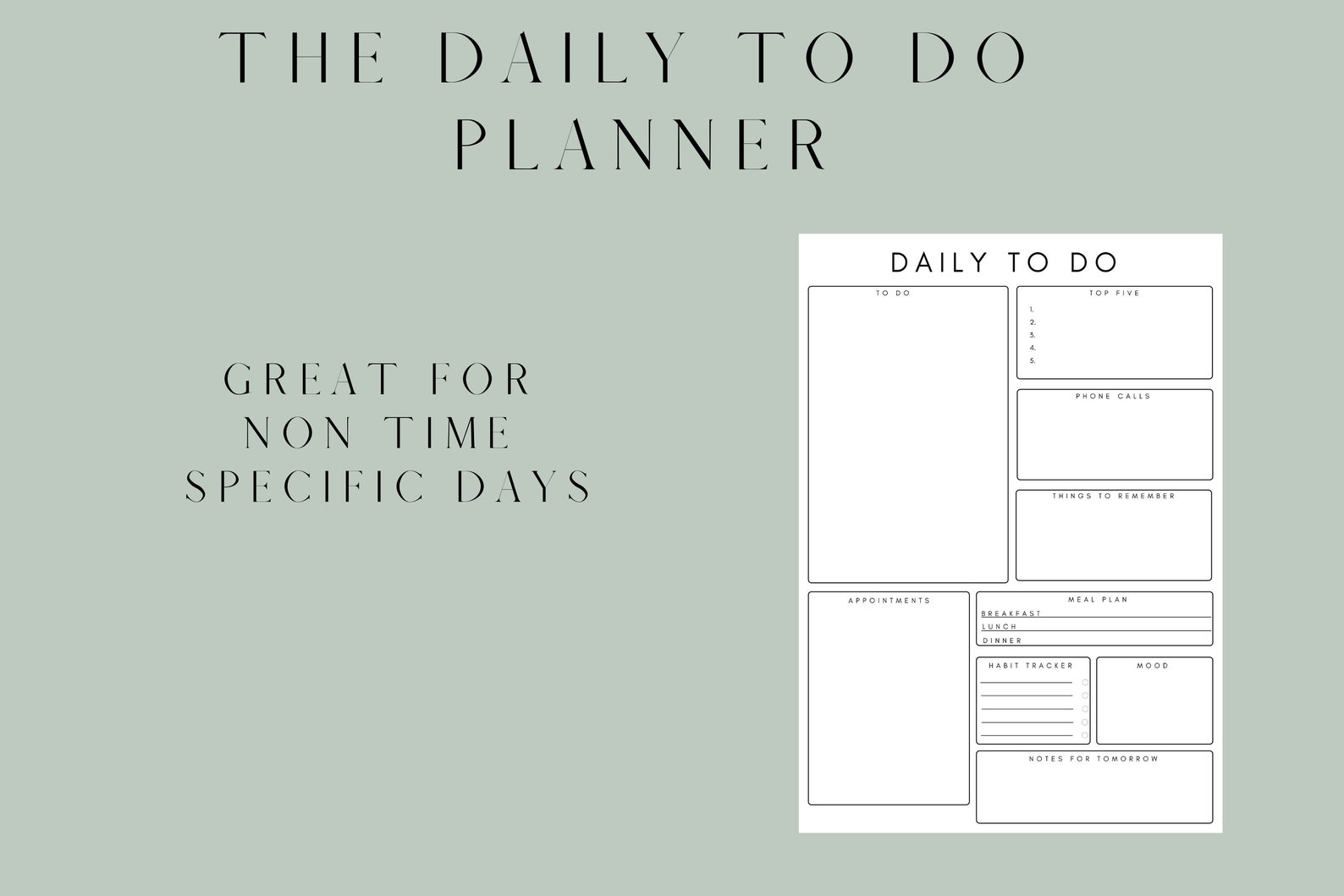 Daily Productivity Planner: 3 Different Undated Daily Planner ...
