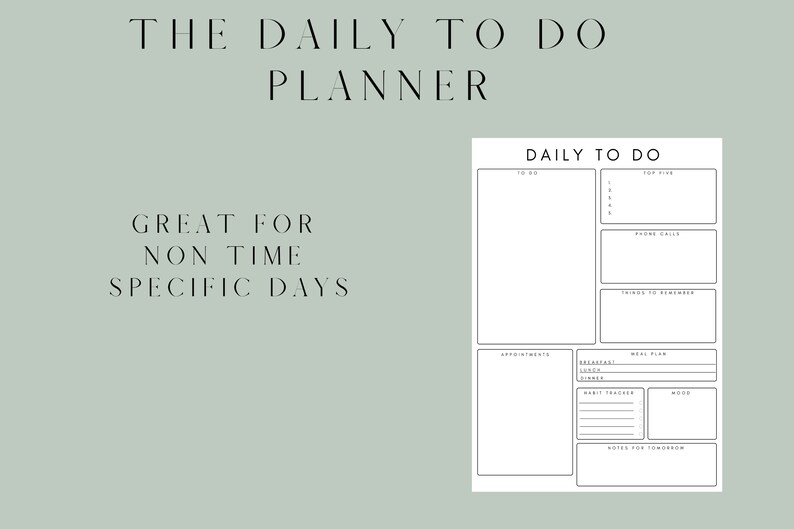 Daily Productivity Planner: 3 Different Undated Daily Planner ...