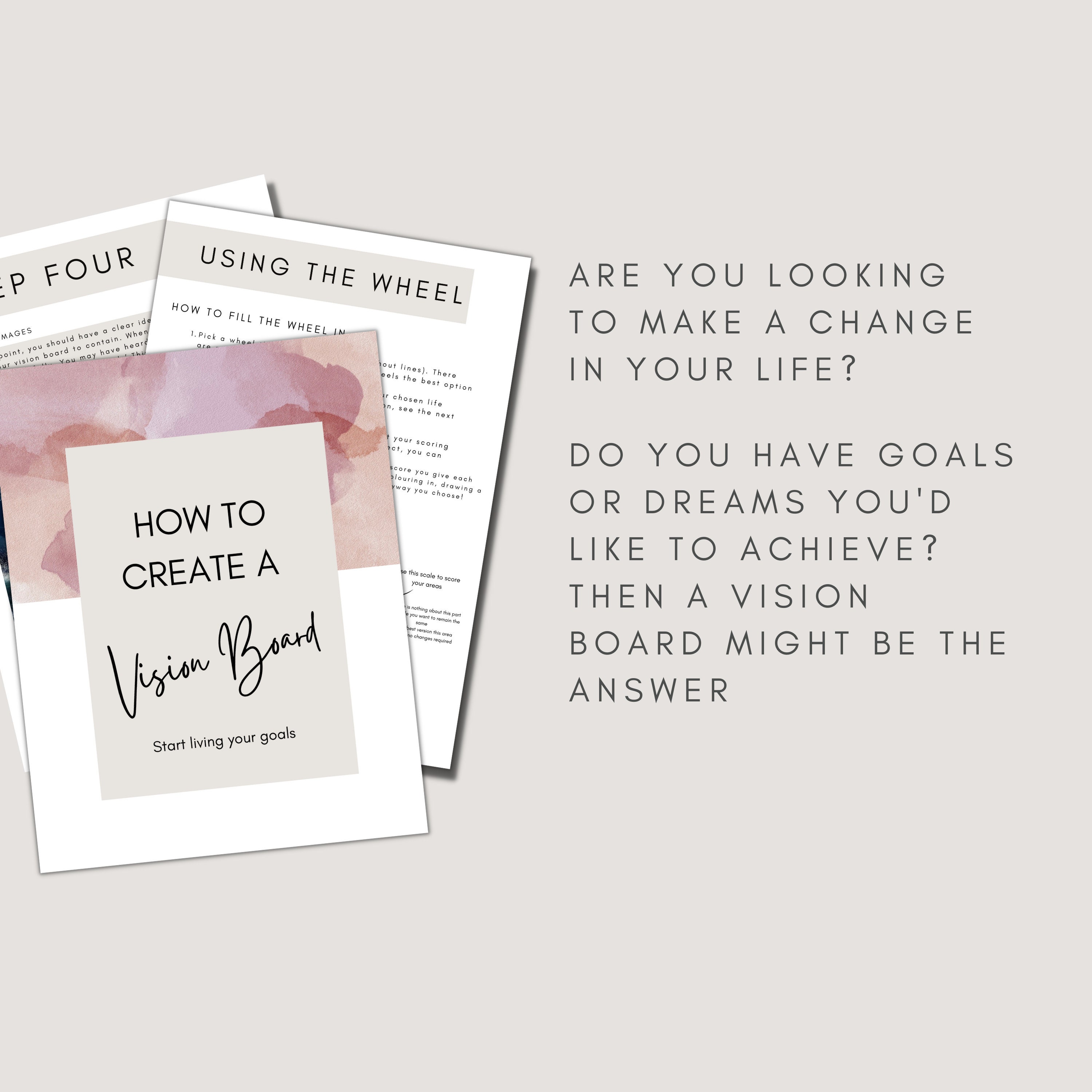 Create Your Own Vision Board Course, Includes: Printable Affirmation ...