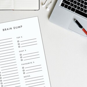 Brain Dump Printable, Mind Mapping and Brainstorm Template. A Complete ...