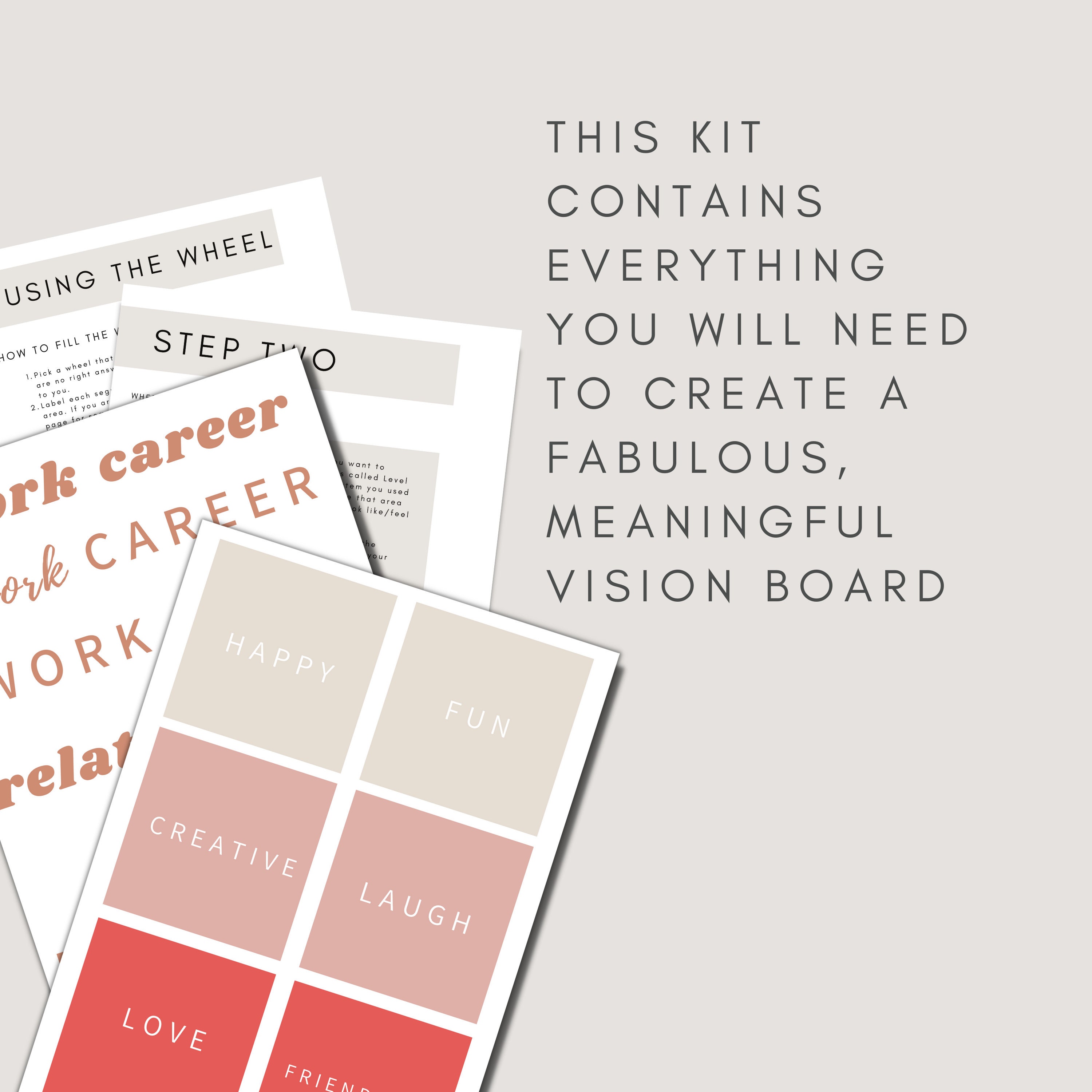 Create Your Own Vision Board Course, Includes: Printable Affirmation ...