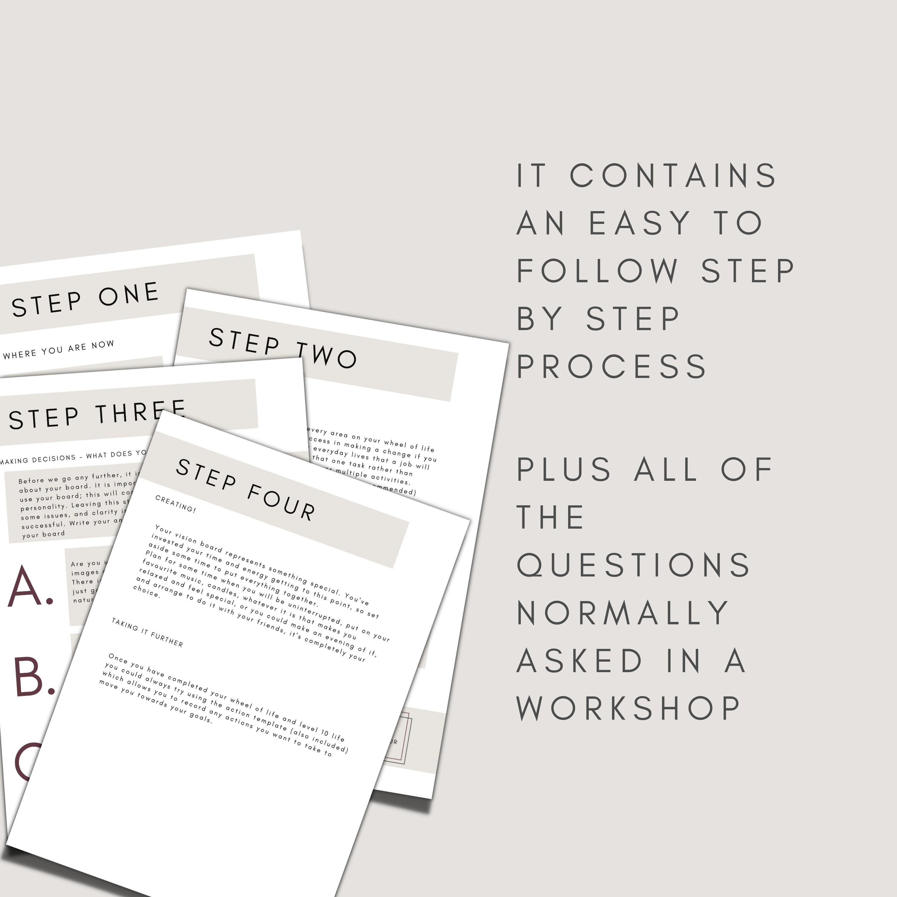 Create Your Own Vision Board Course, Includes: Printable Affirmation ...