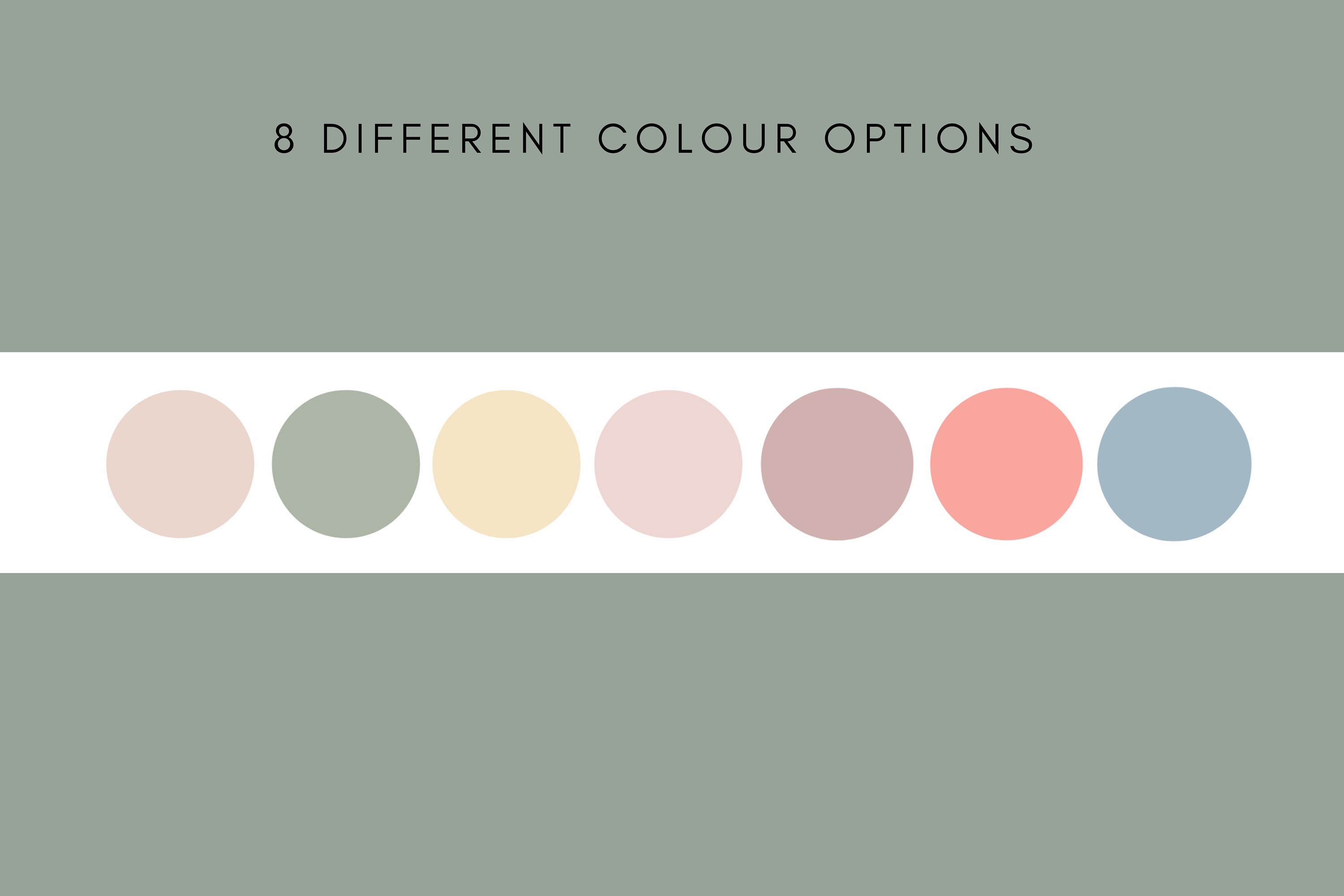 Weekly Planner Printable in 8 Colours: an Undated Planner Containing ...