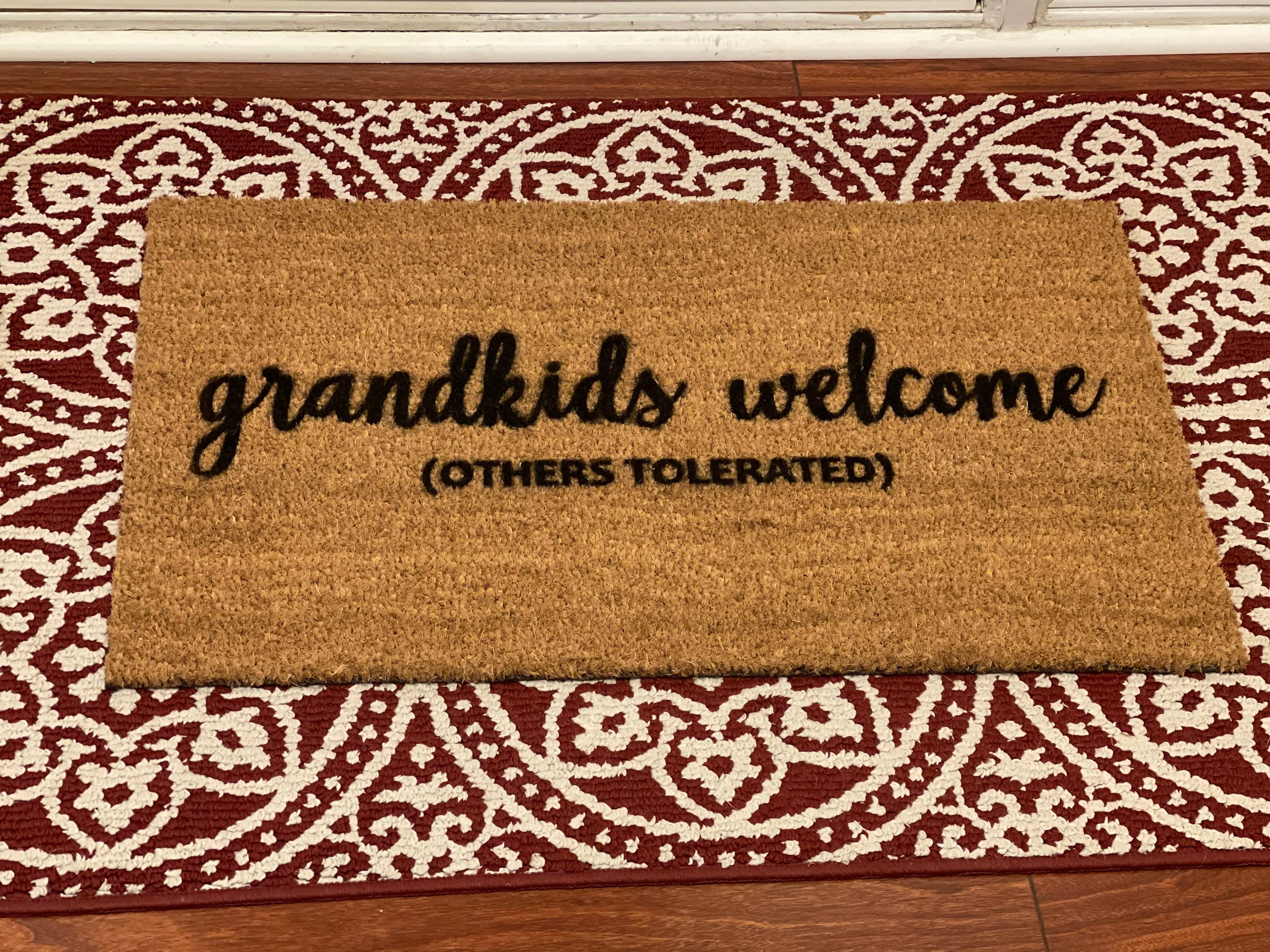 Grandkids Welcome | Others Tolerated | Welcome Doormat | Grandparents ...