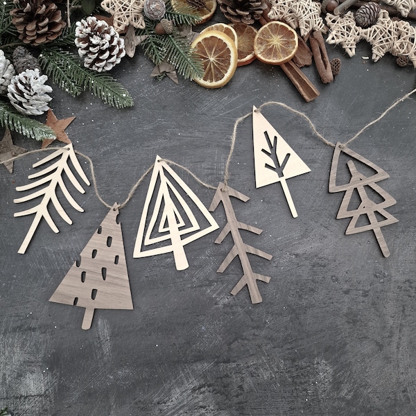 Christmas Tree Bunting - Etsy