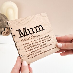 Mum Noun Definition Card Personalised Reasons Why Gift Mother's Day ...