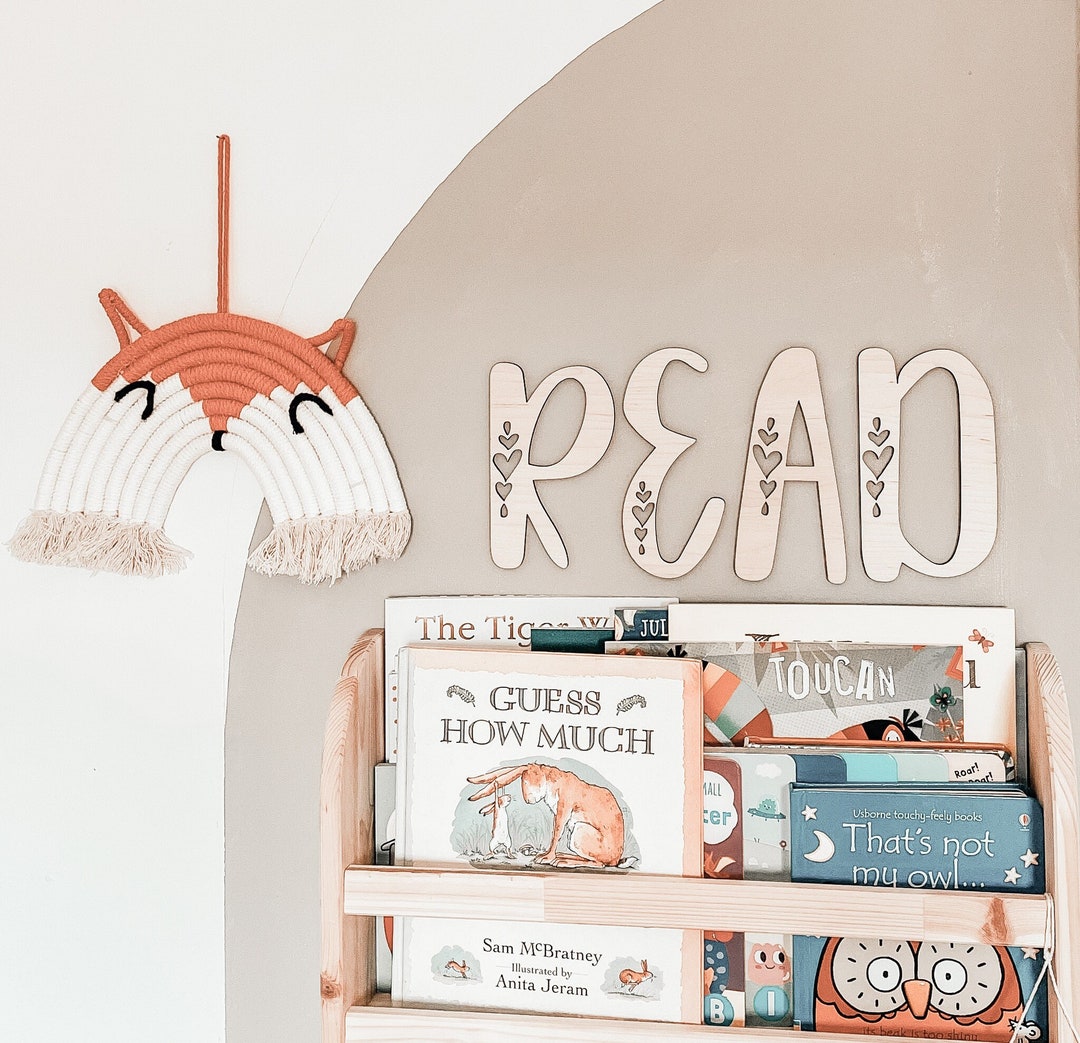 Read Sign Decor Reading Corner Bookcase Wall Art Nursery Bedroom Kids ...