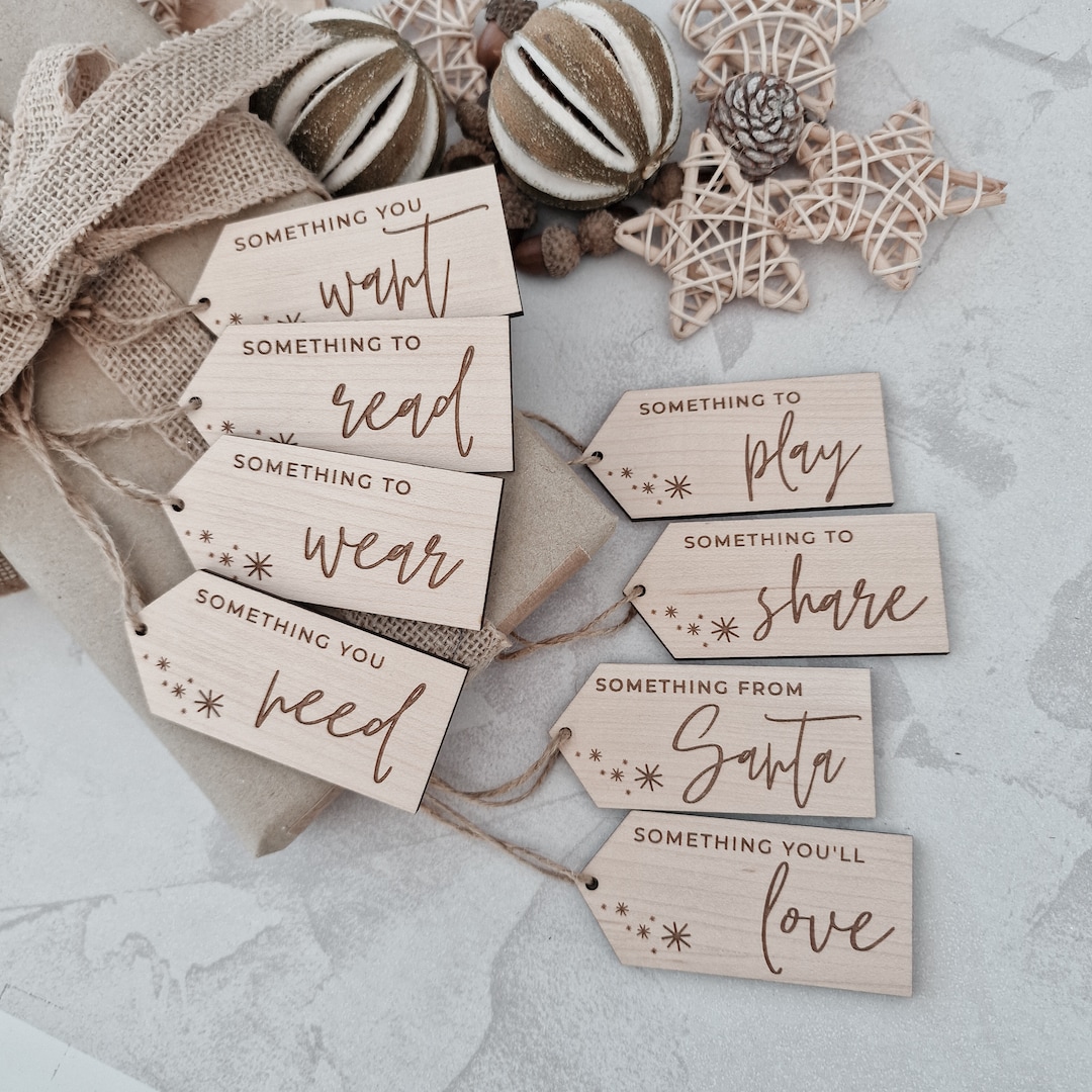 Personalised Luxury Want, Wear, Need, Read Christmas Present Tags - Set ...