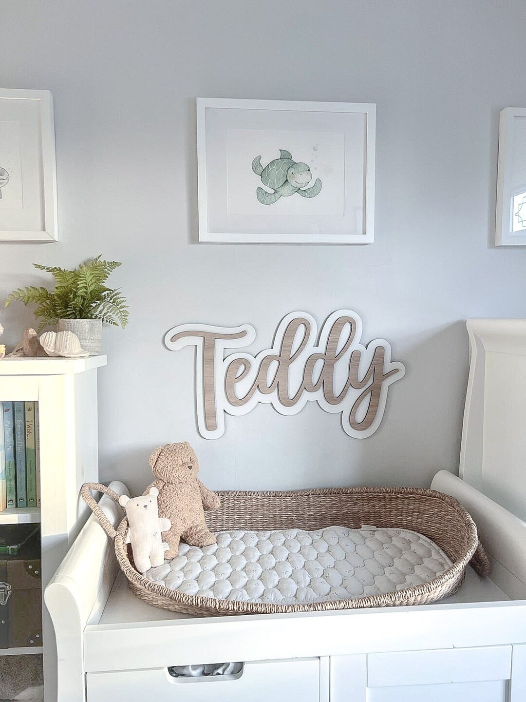 Personalised Name Wall Art | Boys Girls Room Name Sign | Wooden Nursery ...