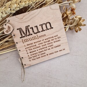 Mum Noun Definition Card Personalised Reasons Why Gift Mother's Day ...