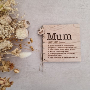 Mum Noun Definition Card Personalised Reasons Why Gift Mother's Day ...
