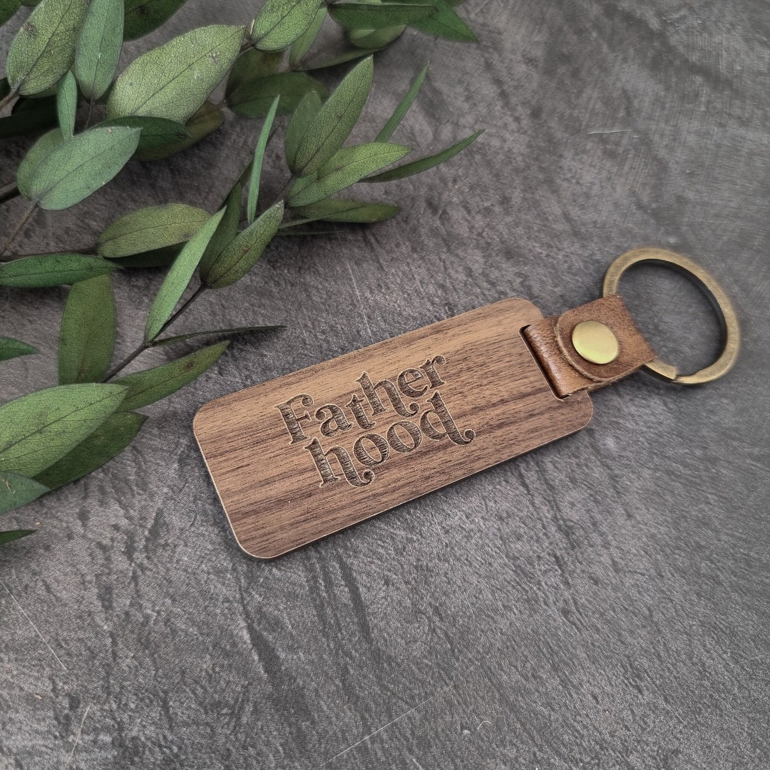 Fatherhood Personalised Keyring Dad Father's Day Keyring Gift Idea ...
