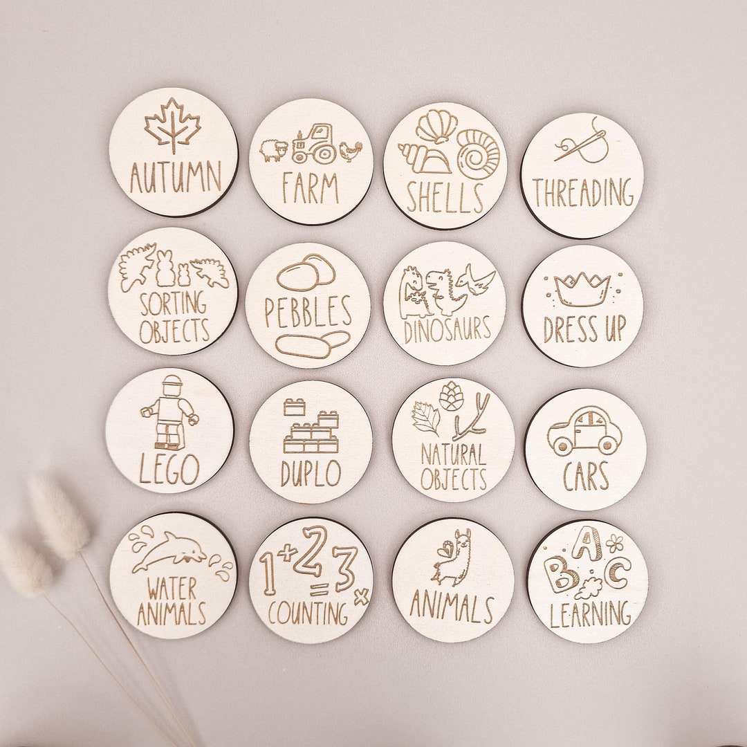 Ikea Box Labels With Pictures Personalised | Montessori Illustrated ...