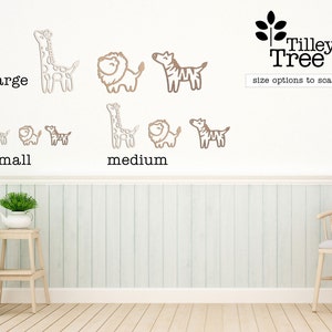 Kids Safari Nursery Decor Wall Art Set of 3 Jungle Animals Playroom ...