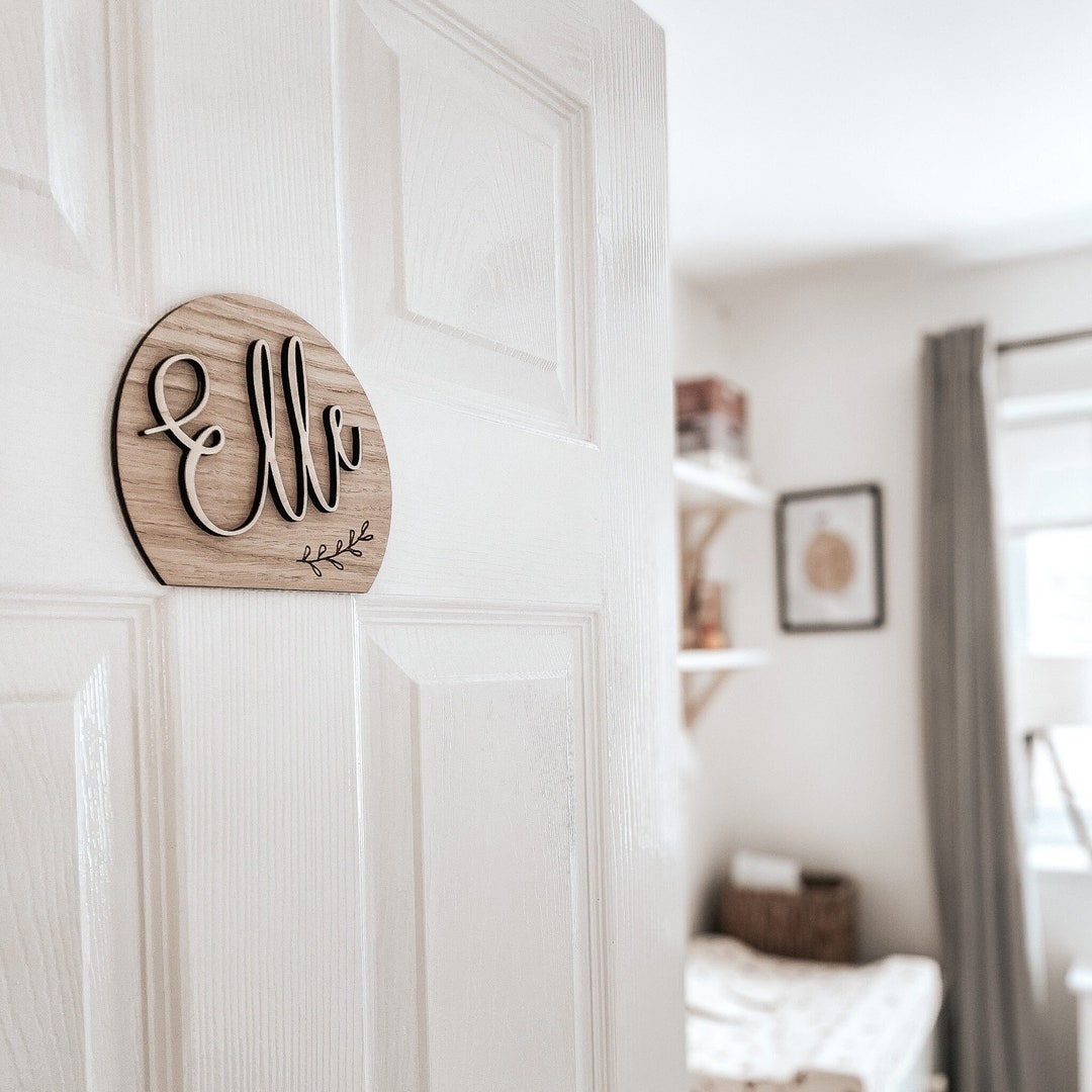 Personalised Bedroom Door Sign Name Plaque for Children Room Nursery ...