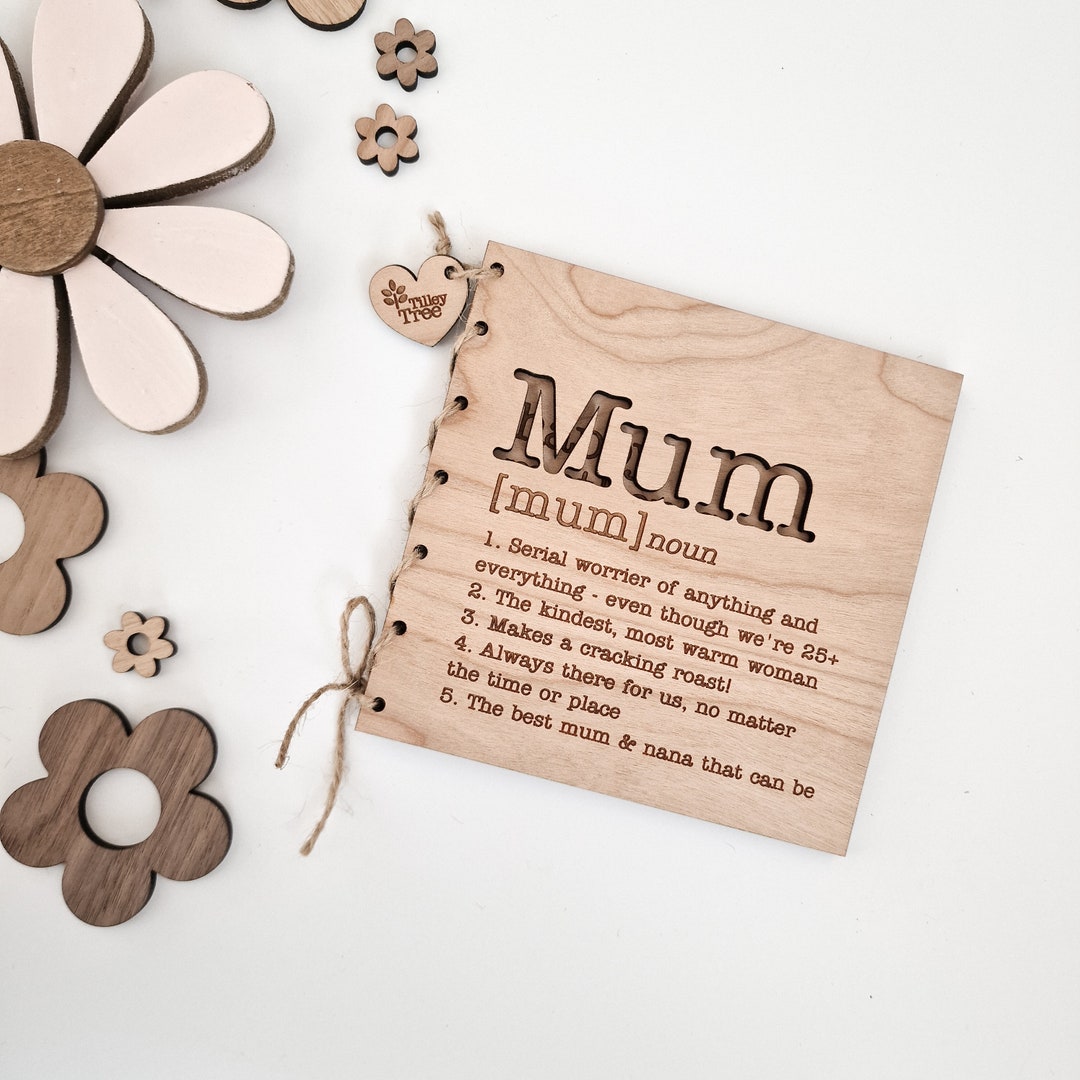 Mum Noun Definition Card Personalised Reasons Why Gift Mother's Day ...