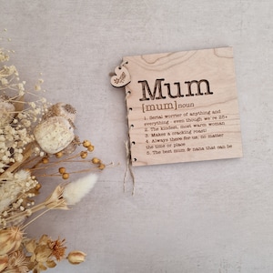 Mum Noun Definition Card Personalised Reasons Why Gift Mother's Day ...