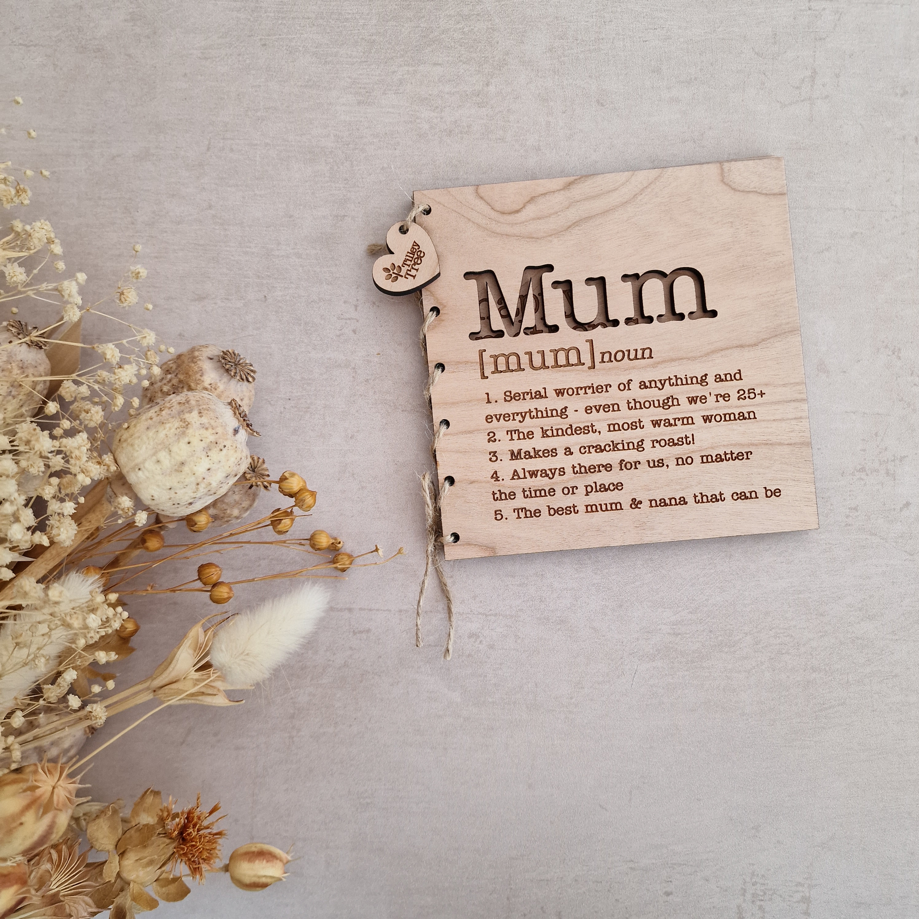 Mum Noun Definition Card Personalised Reasons Why Gift Mother's Day ...