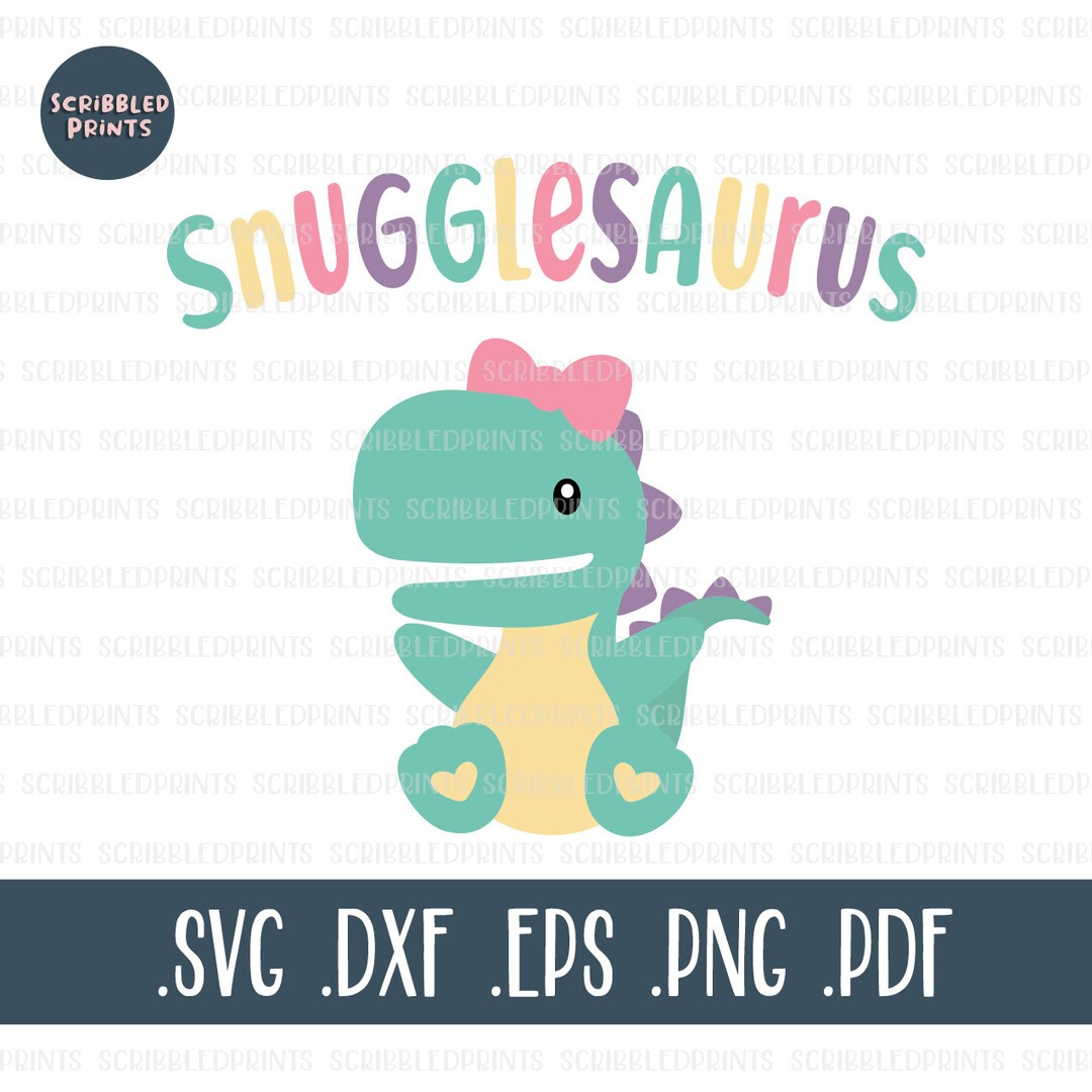 Snugglesaurus SVG, Girl Dinosaur SVG, Cute Dinosaur Svg, Baby Onesie ...
