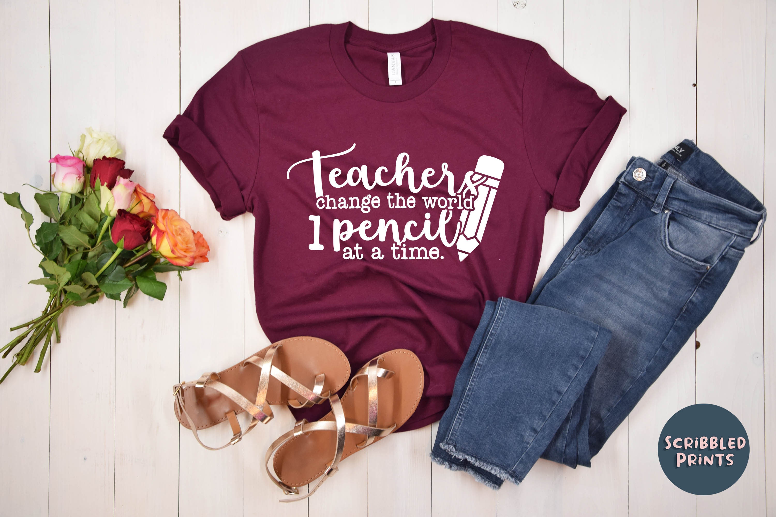 Teachers Change the World SVG, One Pencil at A Time SVG, Teaching SVG ...