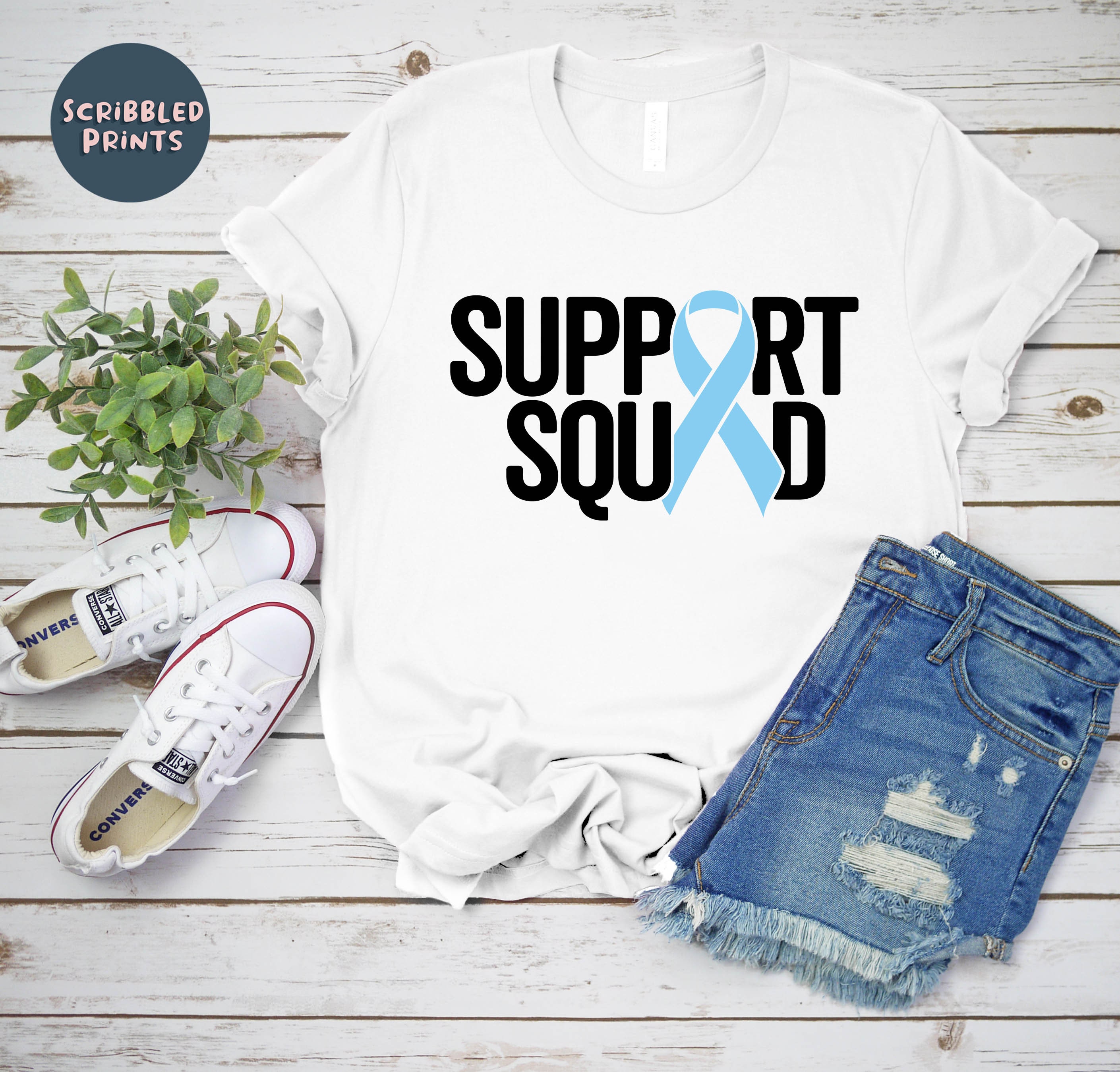 Support Squad SVG Prostate Cancer Awareness SVG Light Blue - Etsy