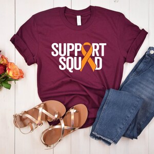 Support Squad SVG, Leukemia Awareness SVG, Orange Ribbon SVG, Kidney ...