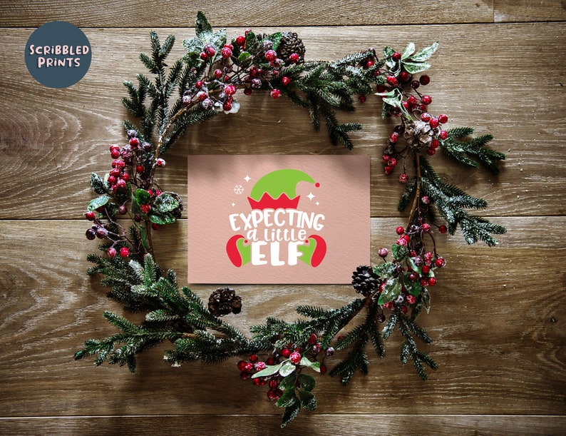 Expecting A Little Elf, Christmas SVG, Pregnancy Announcement, Mom to ...
