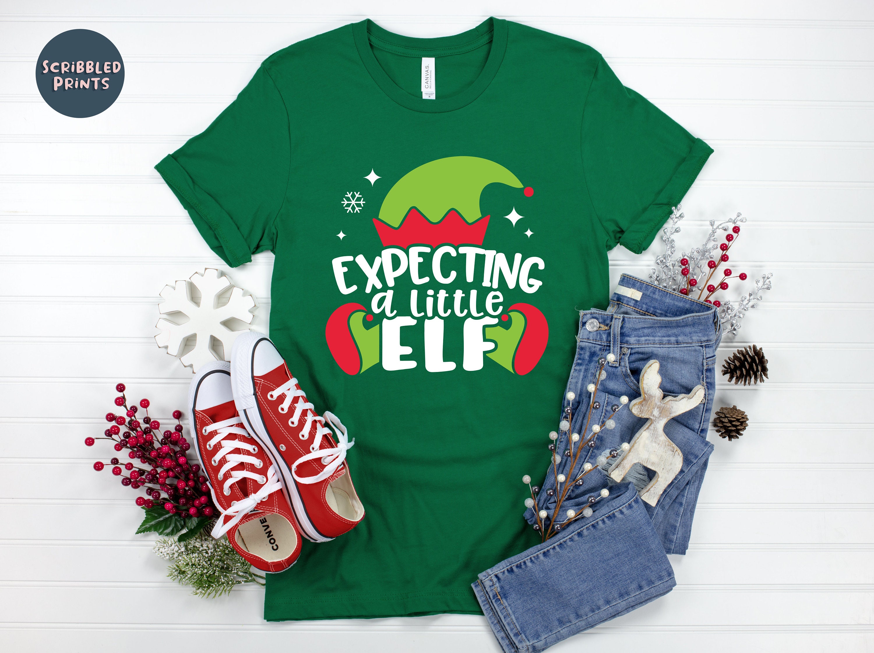 Expecting A Little Elf, Christmas SVG, Pregnancy Announcement, Mom to ...