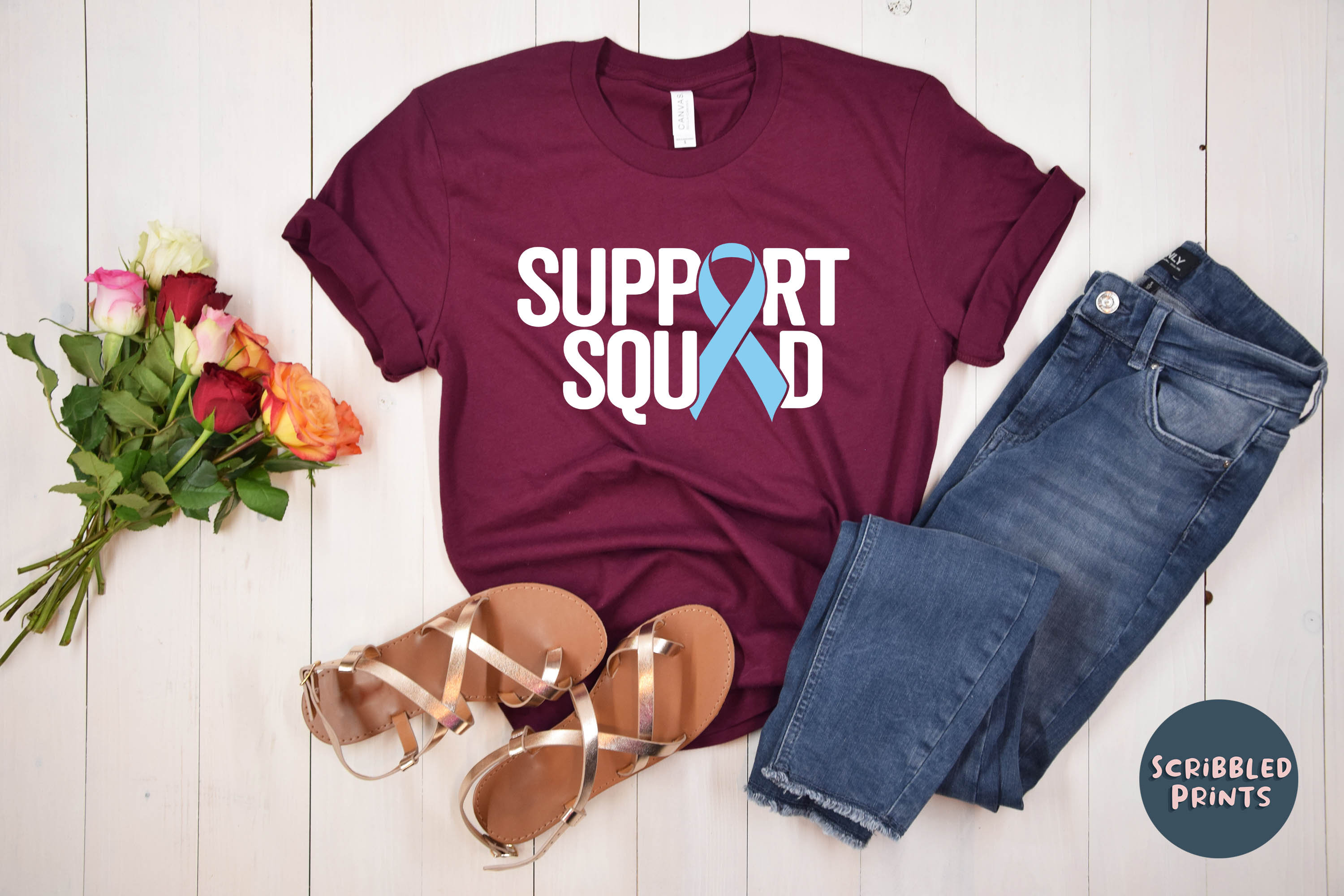 Support Squad SVG Prostate Cancer Awareness SVG Light Blue - Etsy