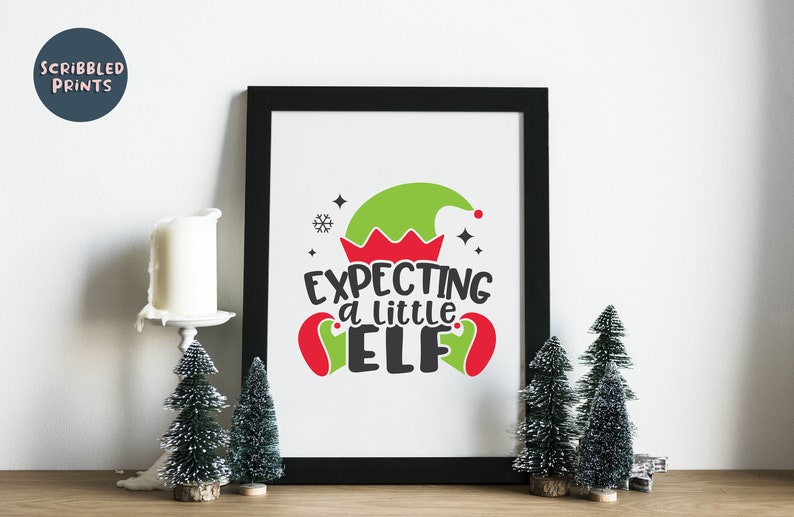 Expecting A Little Elf, Christmas SVG, Pregnancy Announcement, Mom to ...