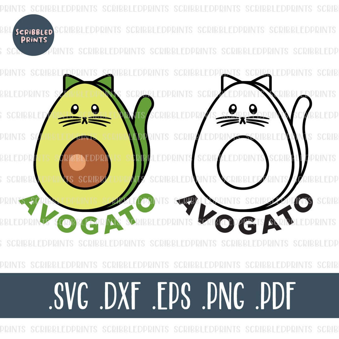 Avogato Svg Funny Cinco De Mayo Svg Cute Avocado Cat Svg Etsy