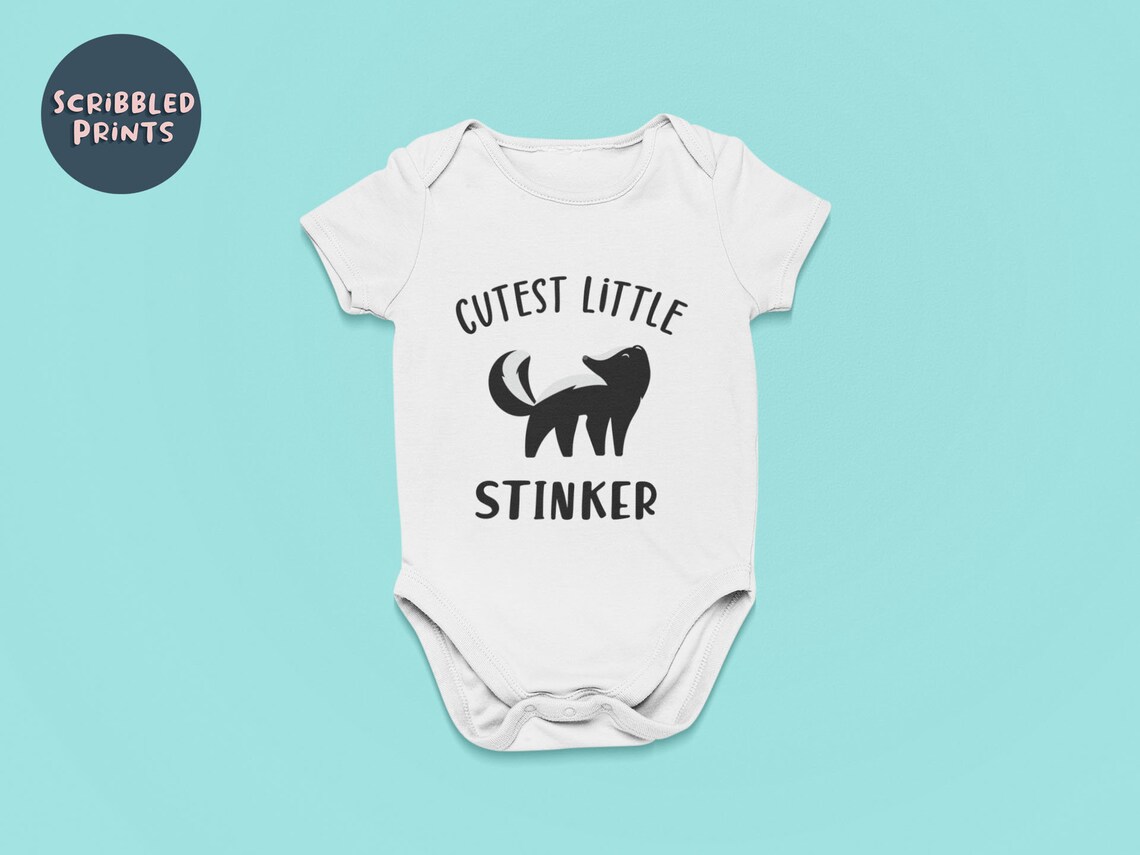 Cutest Little Stinker SVG Baby Onesie Svg Skunk Svg Baby | Etsy